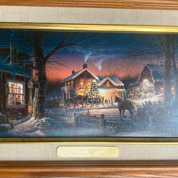 Terry Redlin | Wall Decor | Terry Redlin Trimming The Tree | Poshmark